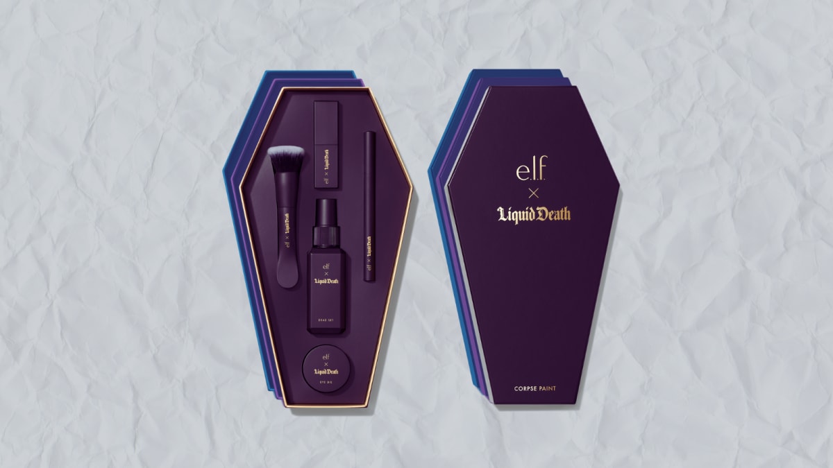 E.L.F. Cosmetics x Liquid Death: Shop the limited-edition collection at ...